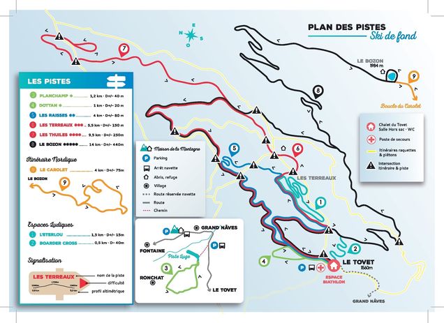 Cross-country skiing Valmorel - Trails - Trail map