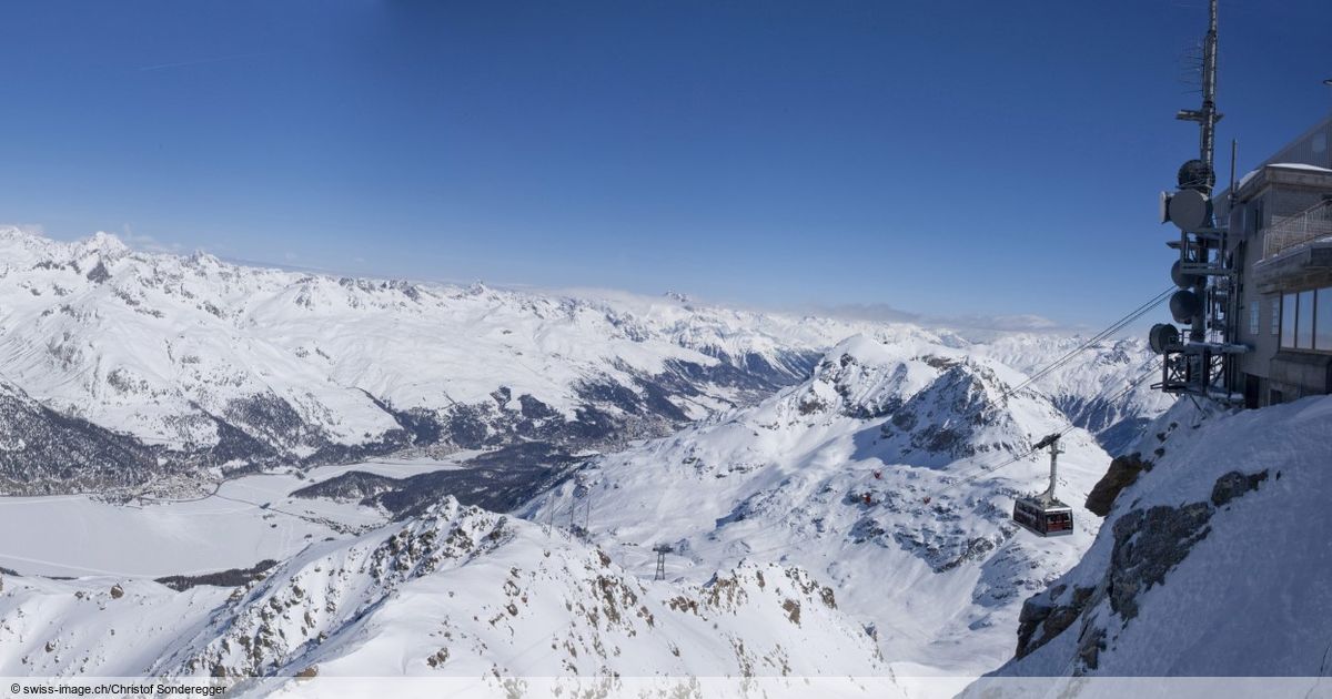 Ski region ENGADIN St. Moritz Mountain Pool - Ski resorts - Piste map
