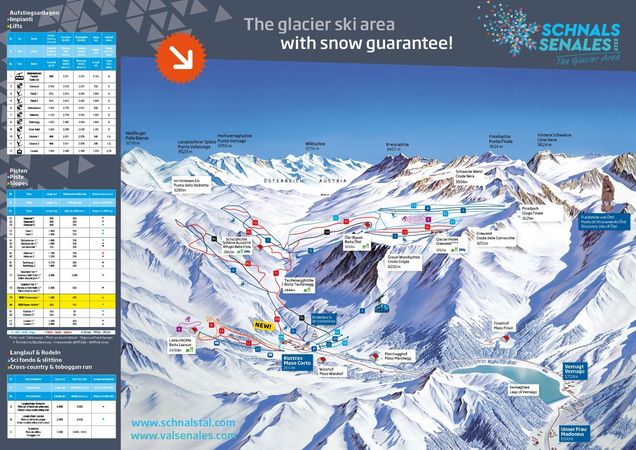 Ski area Maso Corto - Rating Schnalstal Glacier - Test report - Piste map