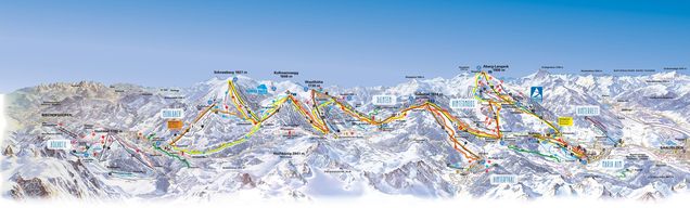Dienten Ski resort - Piste map Hochkönig
