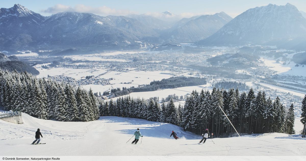 Reutte Estación de esquí - Mapa de pistas Mundo de montaña Hahnenkamm